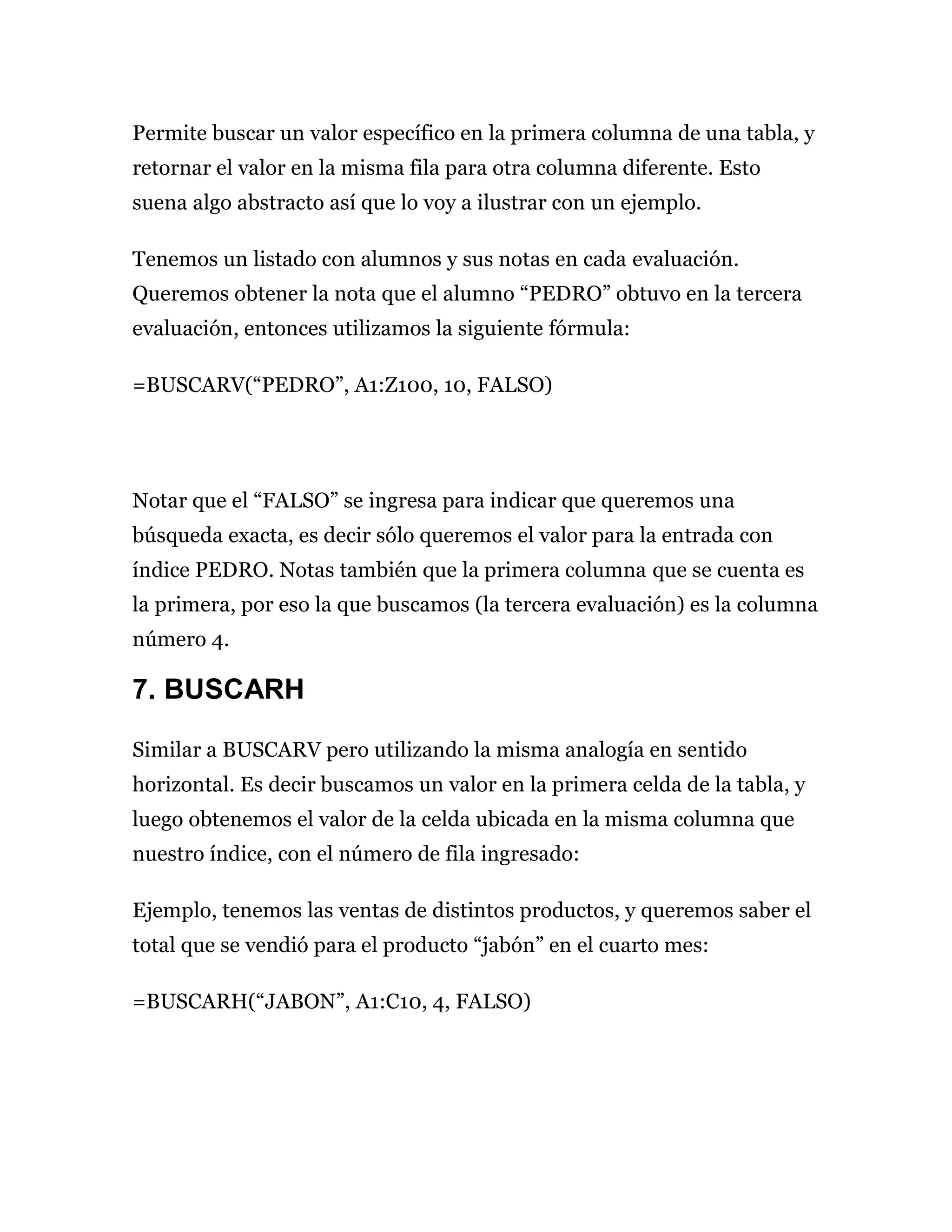 10 formulas de excel | PDF