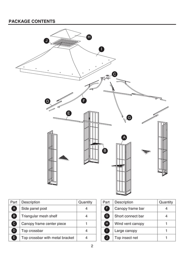 10 ft. square steel gazebo assembly manuals | PDF | Woodworking | Arts ...