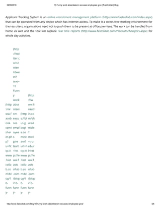 10 funny work absenteeism excuses employees give fast collab _ blog | PDF