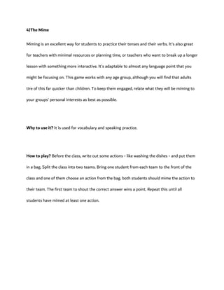 10 games to use in ESL and EFL classes | PDF | Board Games and Puzzles ...