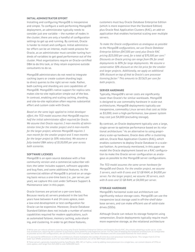 Tco Comparison Mongodb And Oracle Pdf