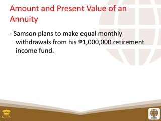 10_General_Annuity.pptx General Mathematics 11 | PPTX | Stocks and ...