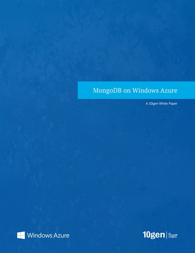 MongoDB on Windows Azure | PDF