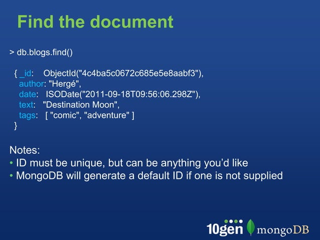 10gen Presents Schema Design and Data Modeling