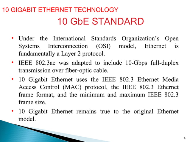 10 gigabit ethernet technology | PPT