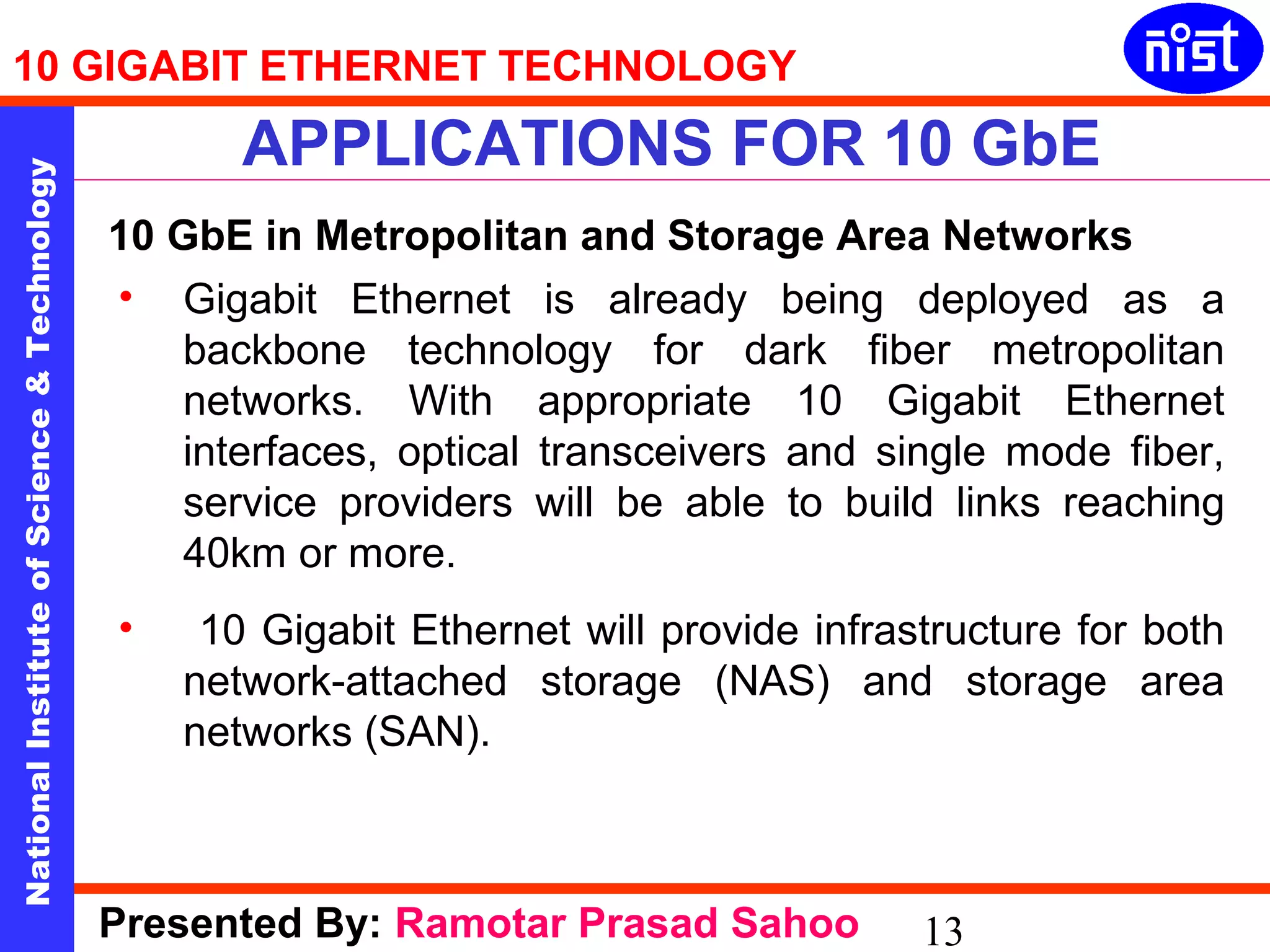 10 gigabit ethernet technology | PPT