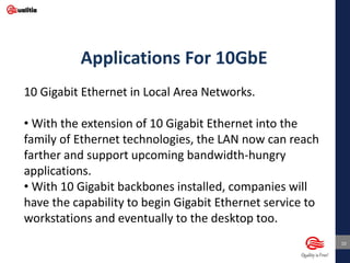 10 Gigabit Ethernet Technology - old | PPT