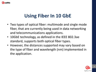 10 gigabit ethernet technology presentation | PDF