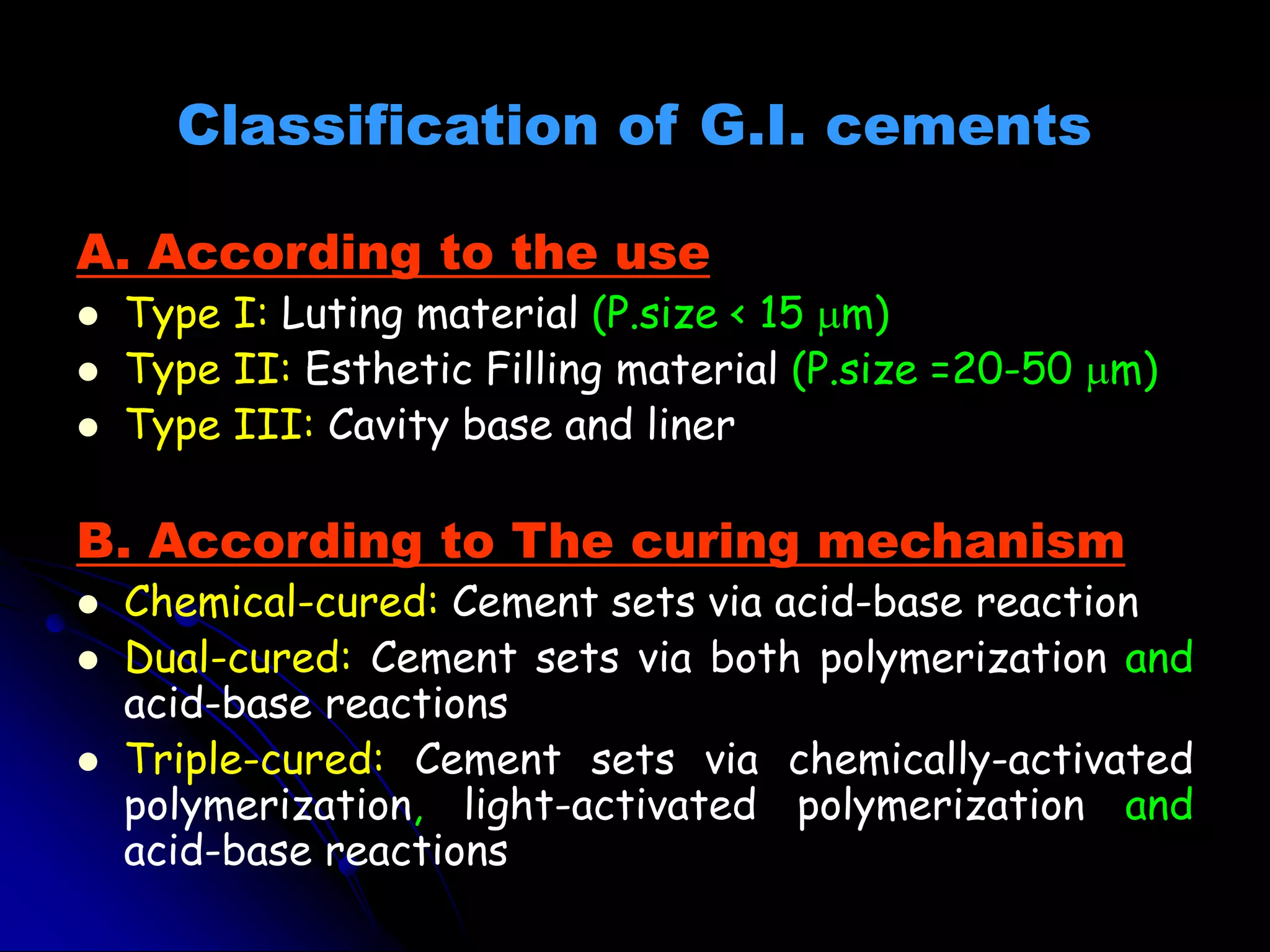 glass ionomer Metal-Modified GIC Resin-Modified GIC dental material | PPS