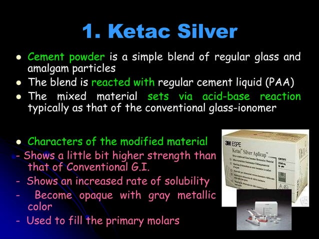 glass ionomer Metal-Modified GIC Resin-Modified GIC dental material | PPS
