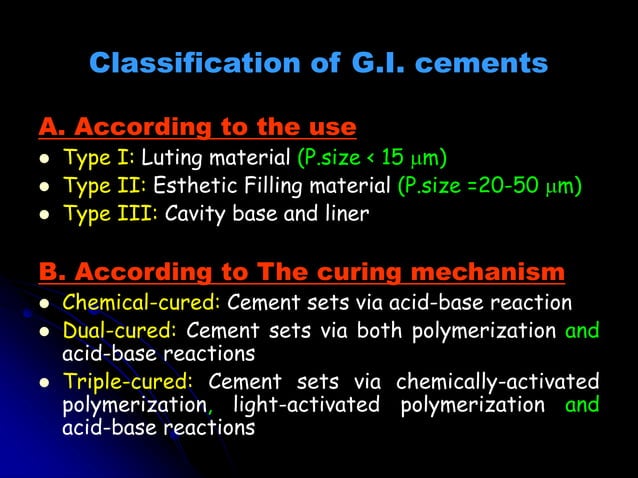 glass ionomer Metal-Modified GIC Resin-Modified GIC dental material | PPS