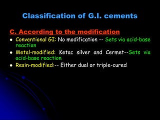 glass ionomer Metal-Modified GIC Resin-Modified GIC dental material | PPS
