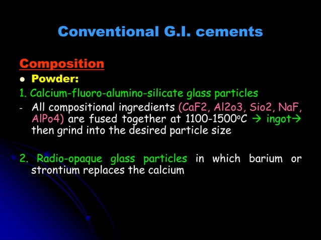 glass ionomer Metal-Modified GIC Resin-Modified GIC dental material | PPS