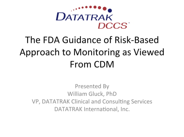 CDM's Role in Supporting Risk-Based Monitoring | PDF | Business | Business and Finance
