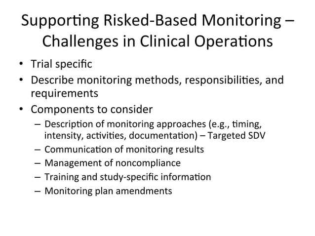 CDM's Role in Supporting Risk-Based Monitoring | PDF | Business ...