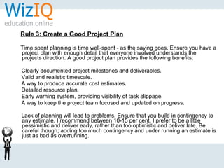 10 golden rules for new project managers | PPT | Business ...