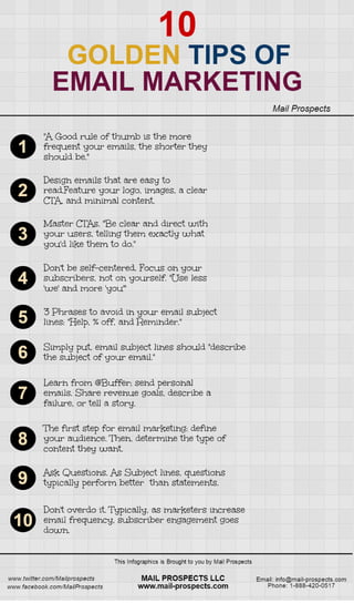 10 golden rules of email marketing | PDF