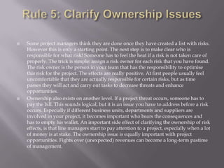 10 golden rules of project risk management | PPT