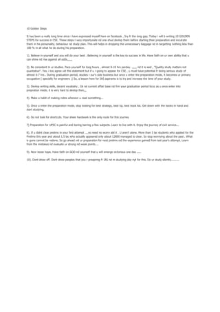 10 golden steps | PDF