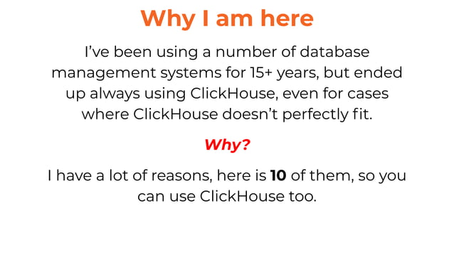 10 Good Reasons to Use ClickHouse | PDF