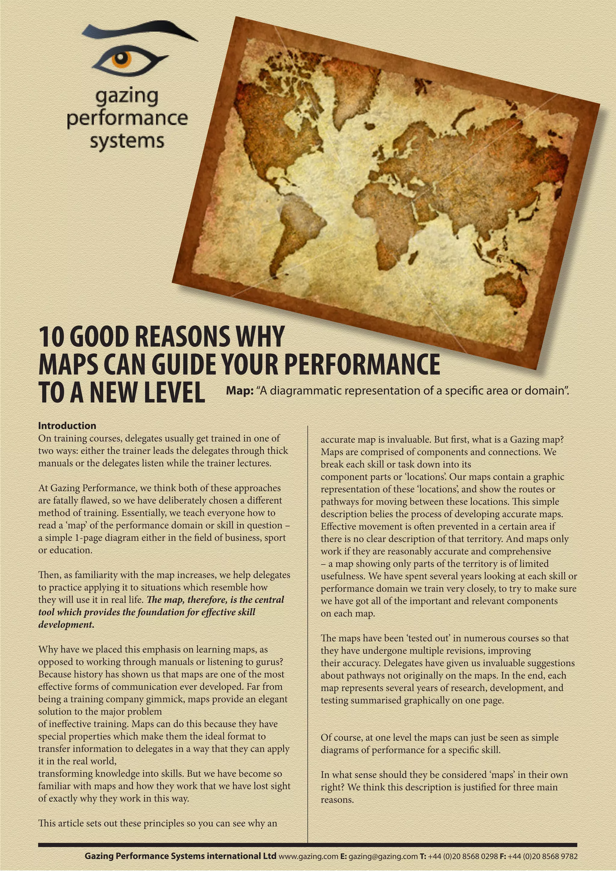 10 good reasons why maps | PDF