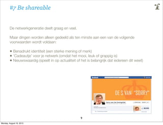 10 gouden regels om jongeren te bereiken - By IJsfontein | PPT