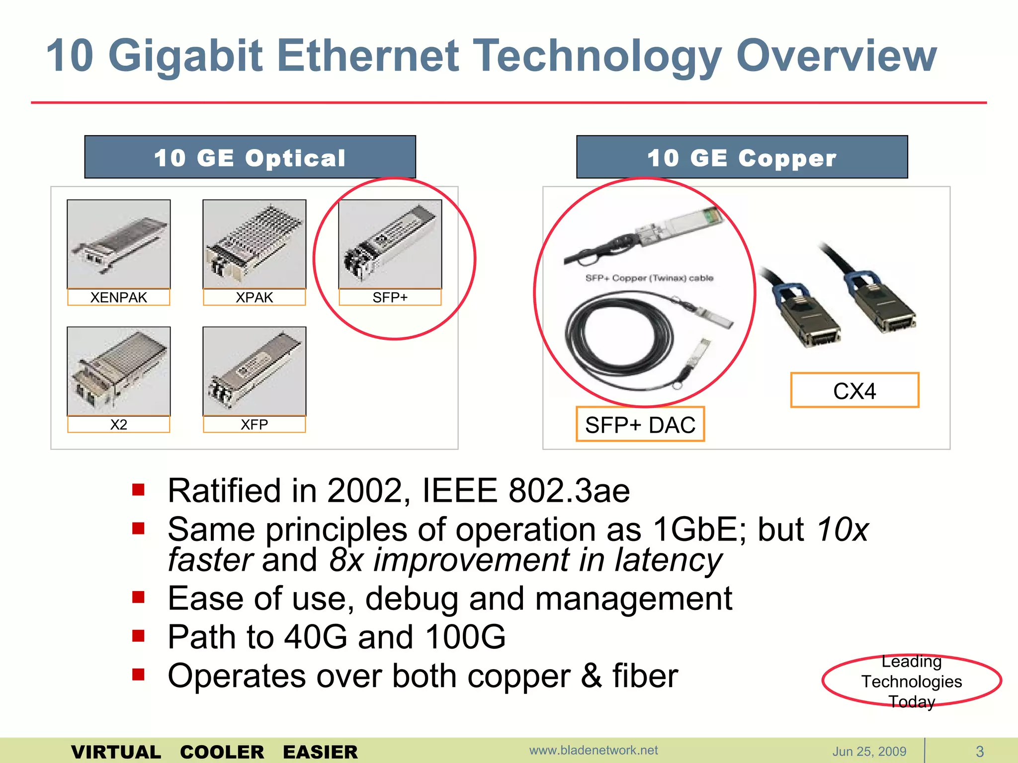 10G Ethernet Overview & Use Cases | PPT