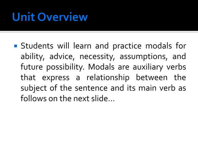 10 Grade Modals And Similar Expressions Review | PPT