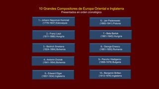 10 grandes compositores de europa oriental e inglaterra | PPSX