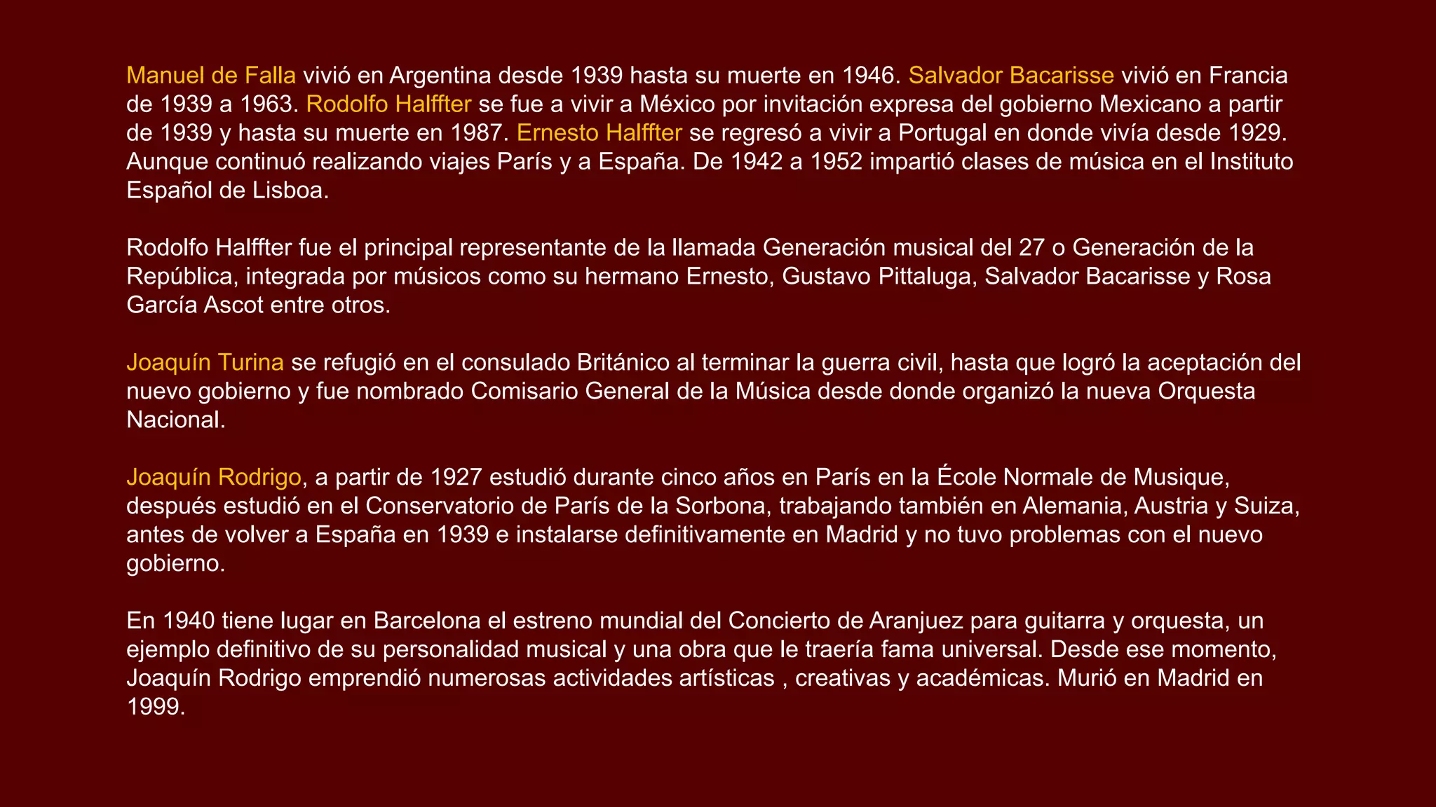 10 grandes compositores españoles | PPSX