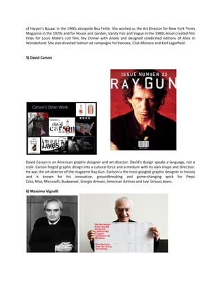 10 graphic designers you should know | PDF