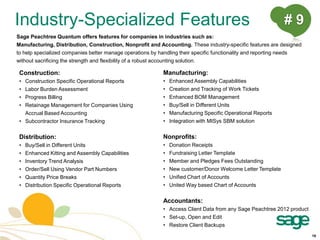 10 Great Reasons to Choose Sage Peachtree Quantum | PPTX