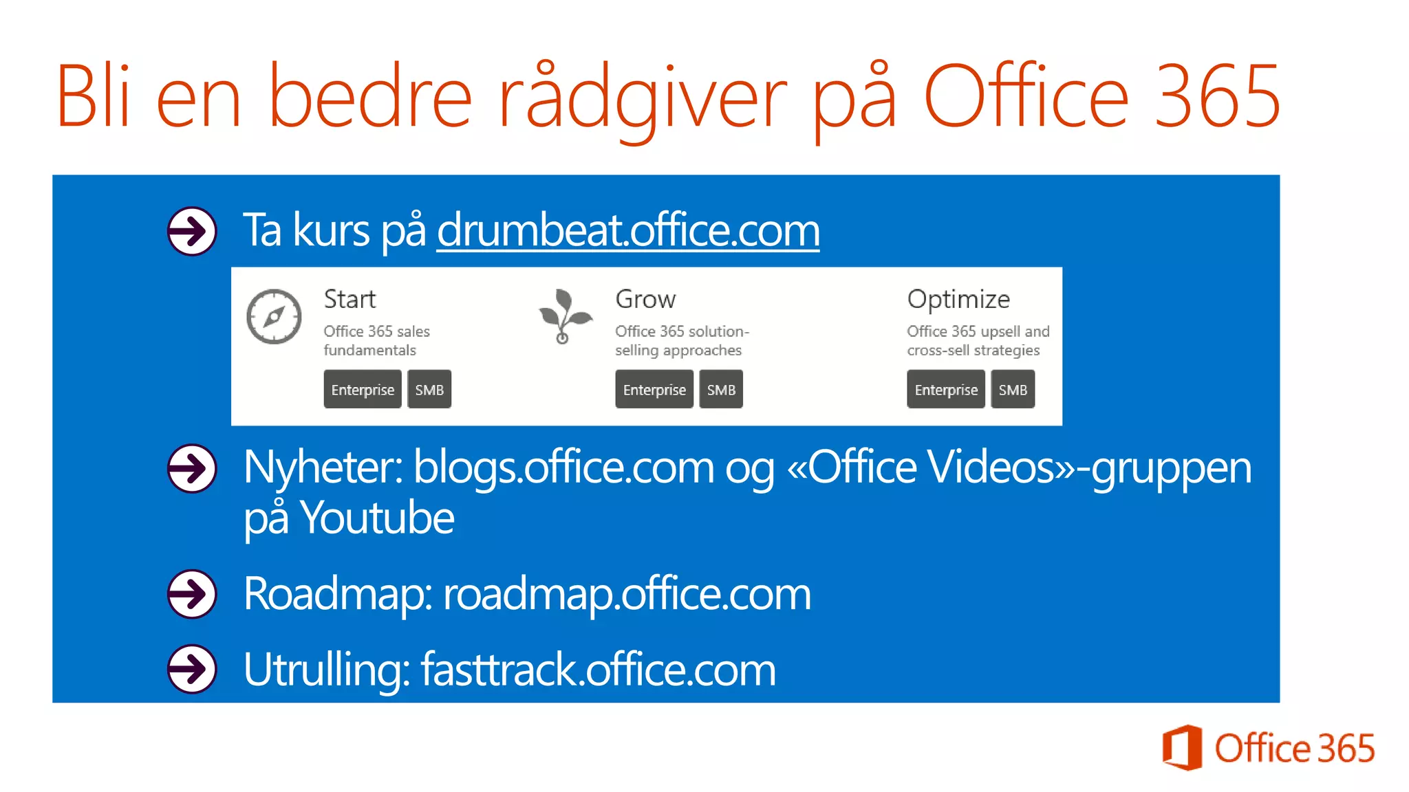 10 grunner til at SMB bedrifter bør velge Office 365 | PPT