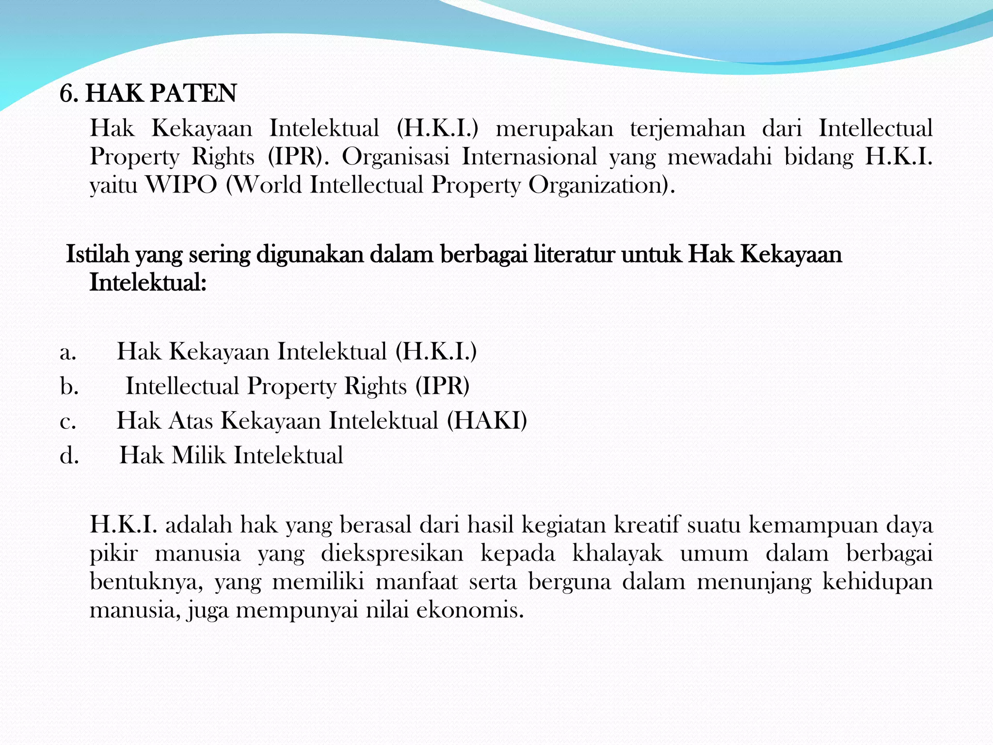 HAK KEKAYAAN INTELEKTUAL | PDF