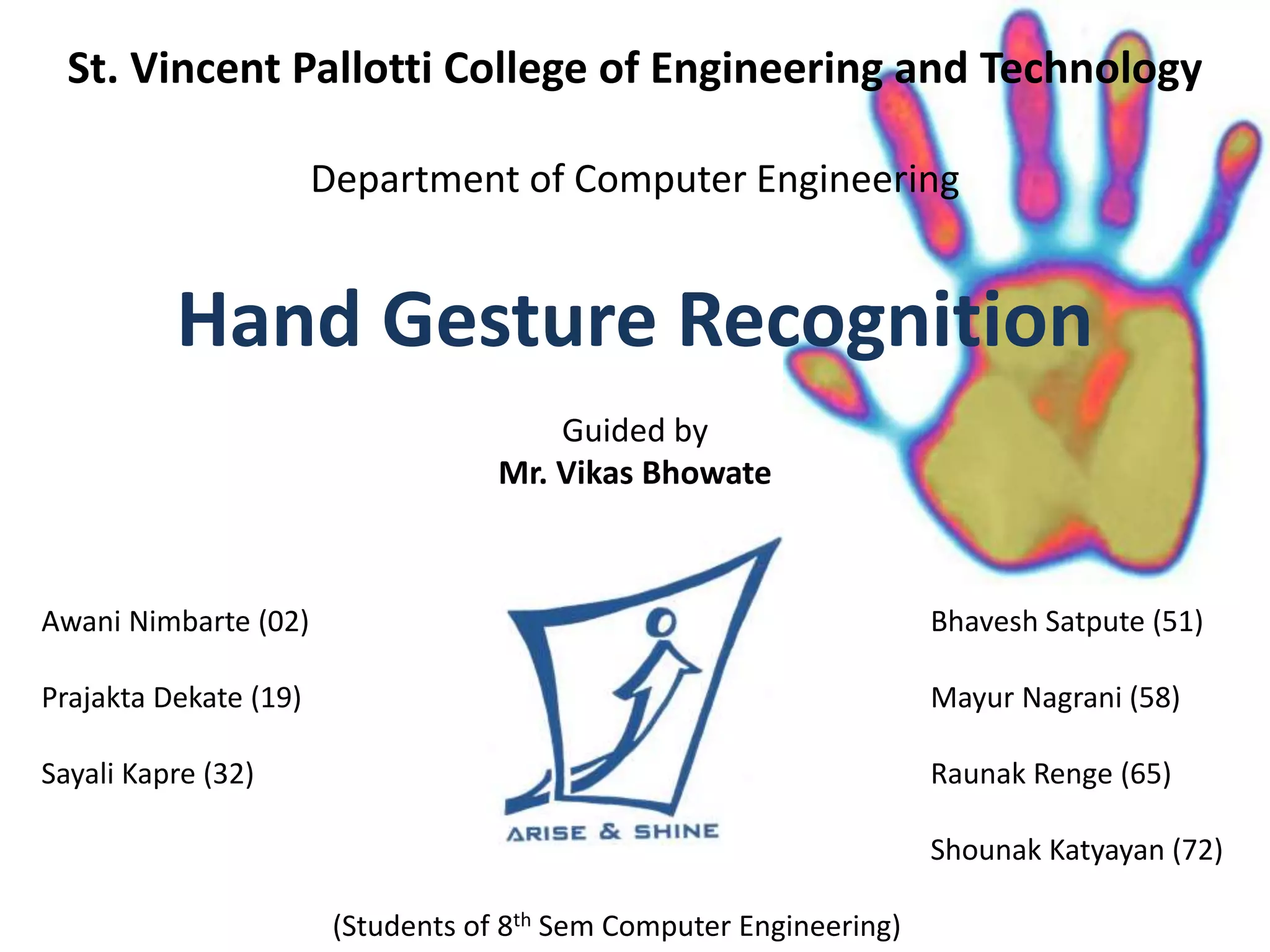 Hand Gesture Recognition | PPTX