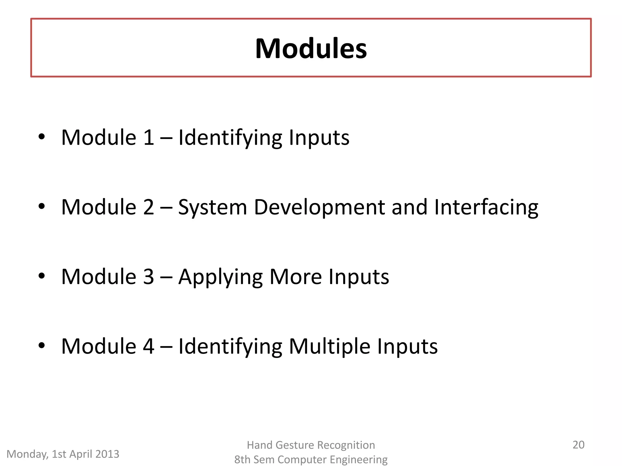 Hand Gesture Recognition | PPTX