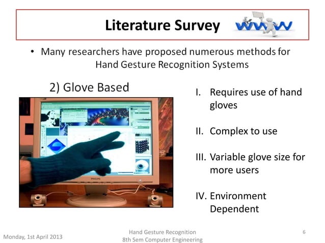 Hand Gesture Recognition | PPTX | Computing | Technology & Computing