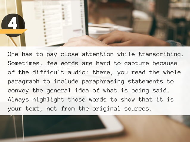 10 handy tips for interview transcription | PPT