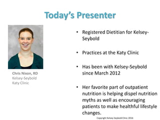 10 Healthy Eating Tips | Webinar Wednesday | March 2016 | PPTX