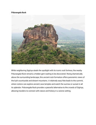 10 Hidden Gems in Sri Lanka_ Off-the-Beaten-Path Destinations.pdf | Asia Travel | Travel Locations