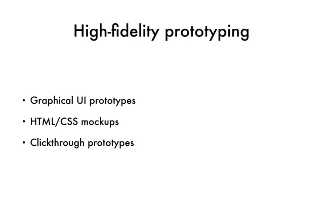 High-Fidelity Prototyping | PDF