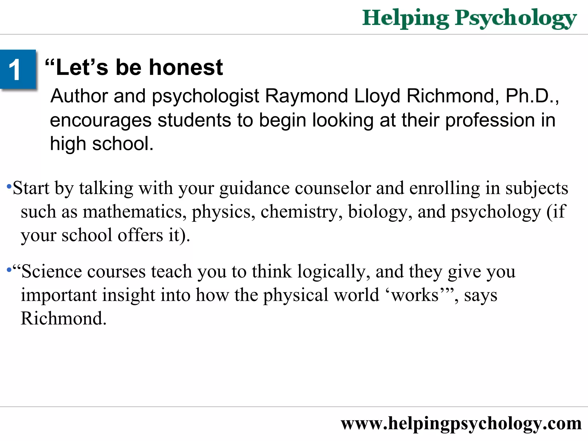 10 How-To’s to Becoming a Psychologist | PPT