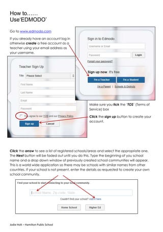 10 how to edmodo | DOCX | Computing | Technology & Computing