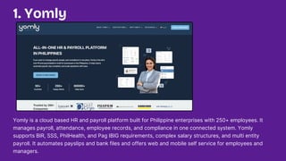 10 Best HR Software services in the Philippines | PDF