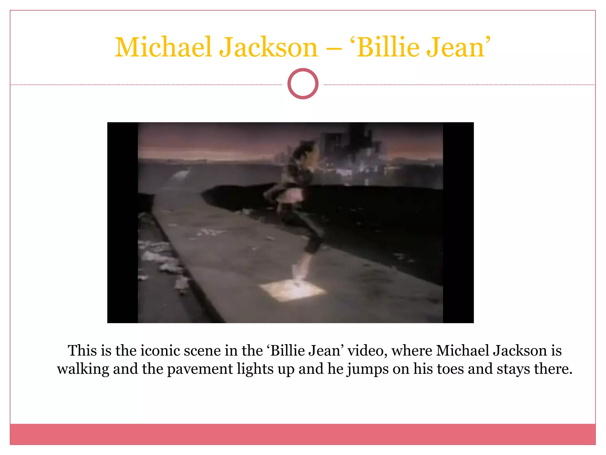 10 iconic music video still frames | PPT