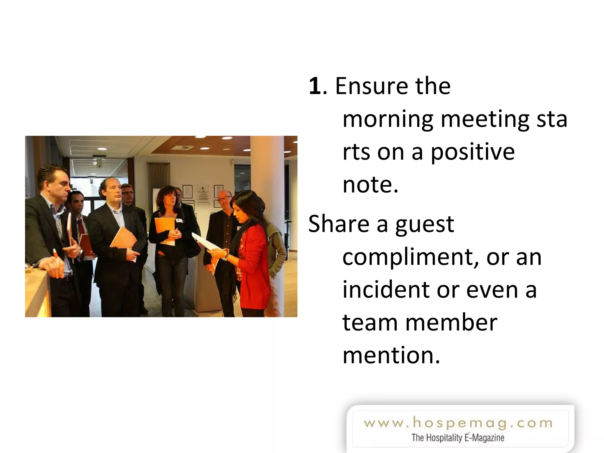 10 ideas for hotel general managers to motivate their team | PPT