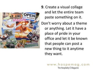 10 ideas for hotel general managers to motivate their team | PPT