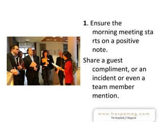 10 ideas for hotel general managers to motivate their team | PPT