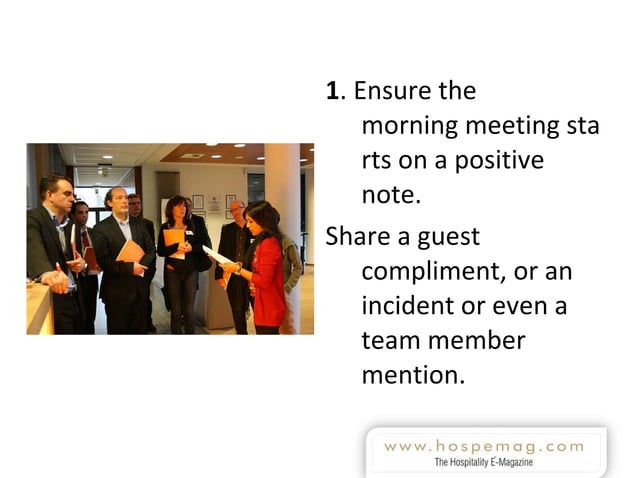 10 ideas for hotel general managers to motivate their team | PPT