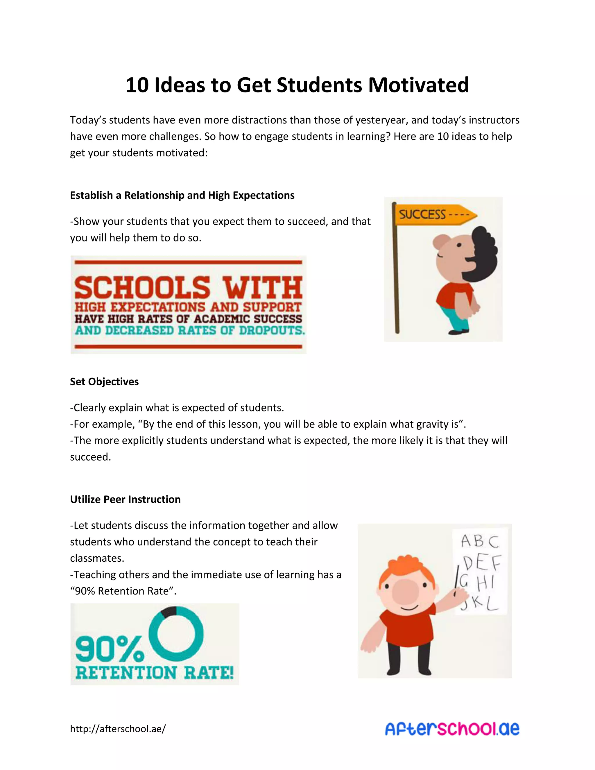 10 Ideas to Get Students Motivated | PDF